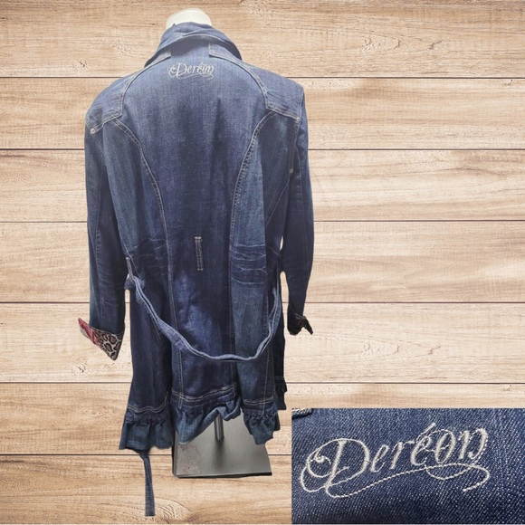 Dereon | Jackets & Coats | Dereon Plus Size Jeans Jacket Denim Trench ...